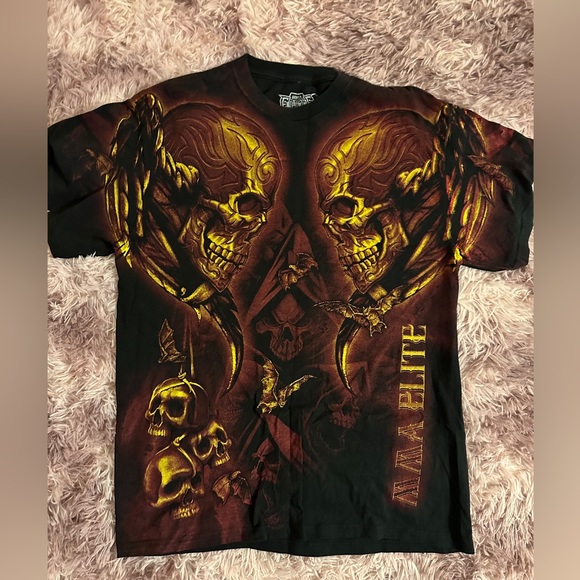 mma elite | Shirts | Vintage Mma Elite Fullprint Tshirt All Over ...